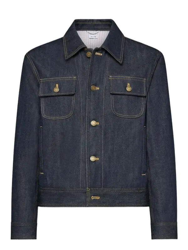 Thom Browne Selvedge Denim Utility Jacket - Navy Blue
