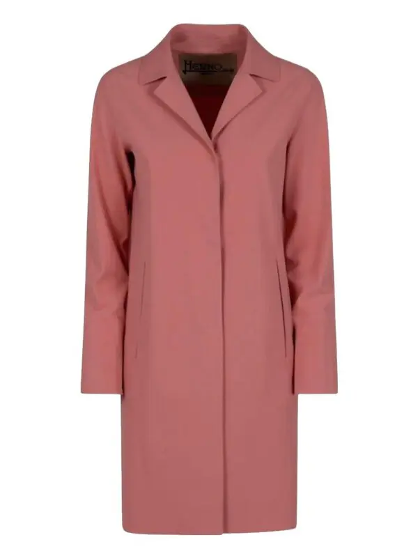 Herno Single-breasted Long-sleeved Coat - Pink