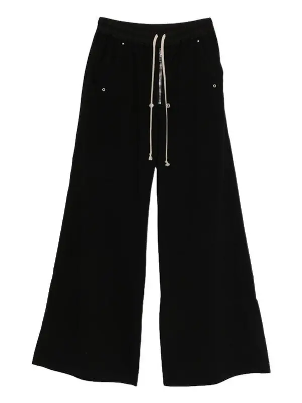 Rick Owens Zipped Wide Leg Trousers - Black