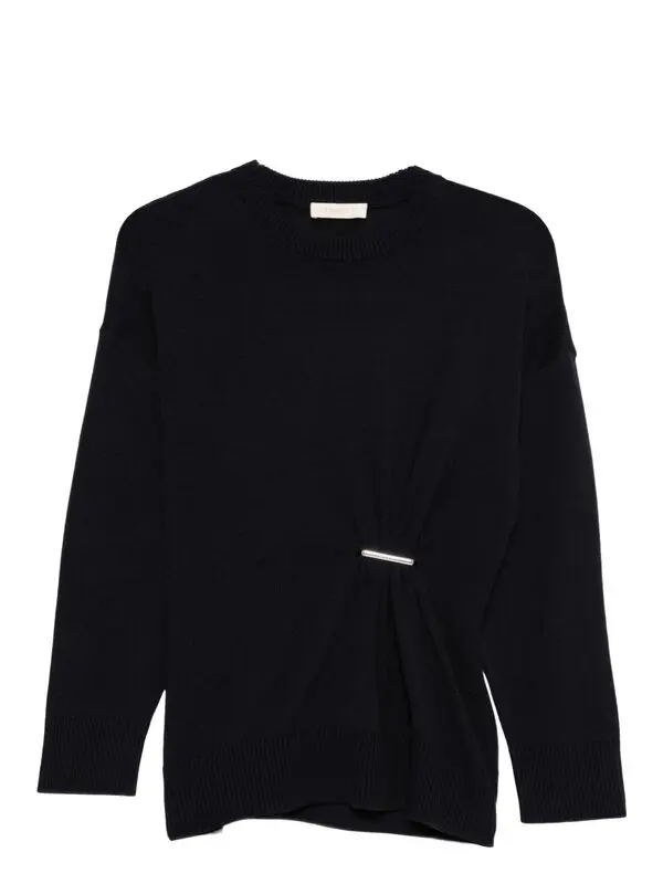 TWINSET Gathered Sweater With Front Pleating - Black