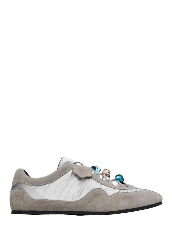 Cecilie Bahnsen Blaise Beaded Sneakers - Light Gray/silver