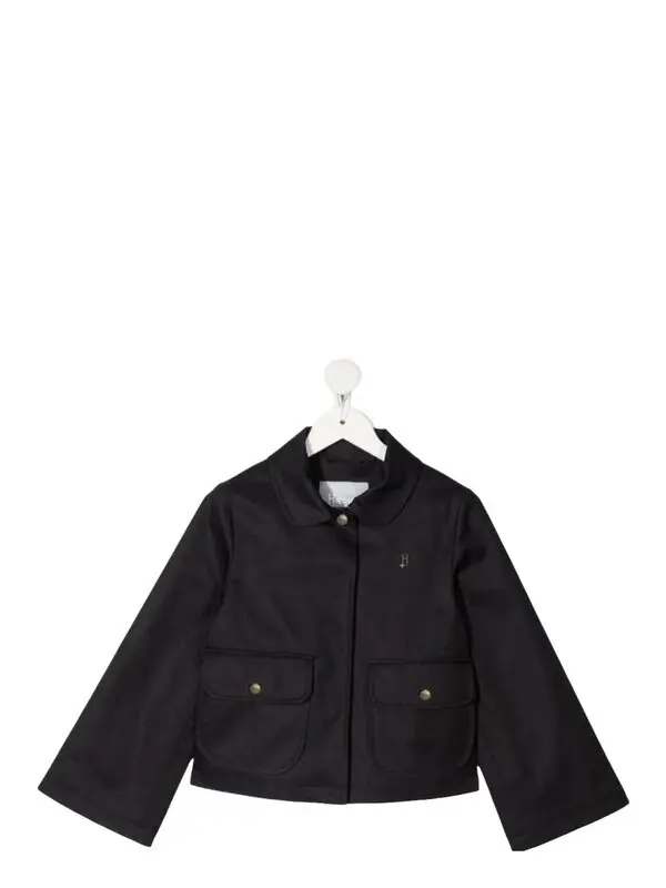 Herno Logo Plaque Long Sleeve Jacket - Black