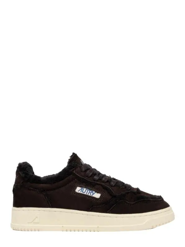 AUTRY Medalist Shearling Low-top Sneakers - Brown