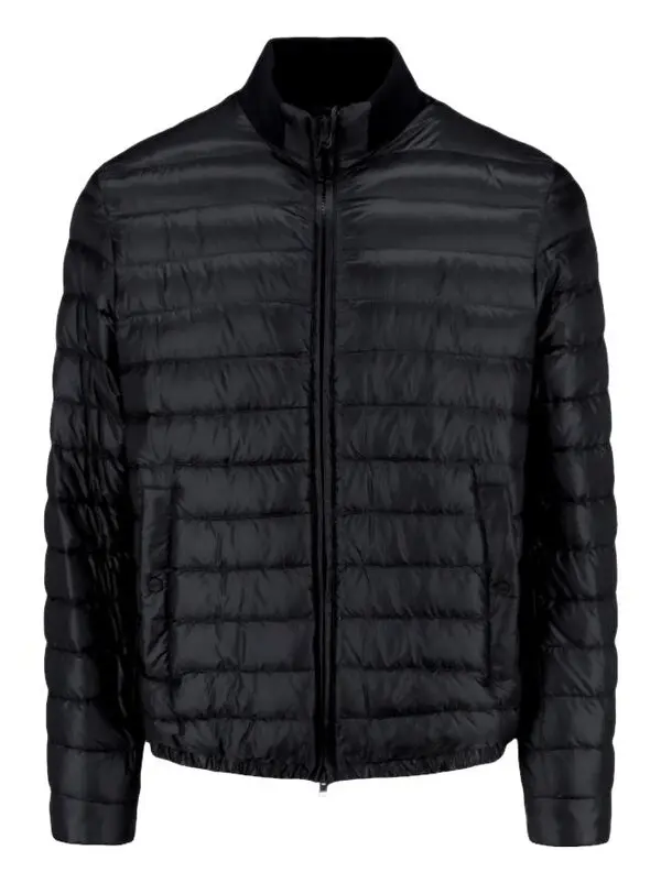 Herno Zip-up Quilted Padded Jacket - Black