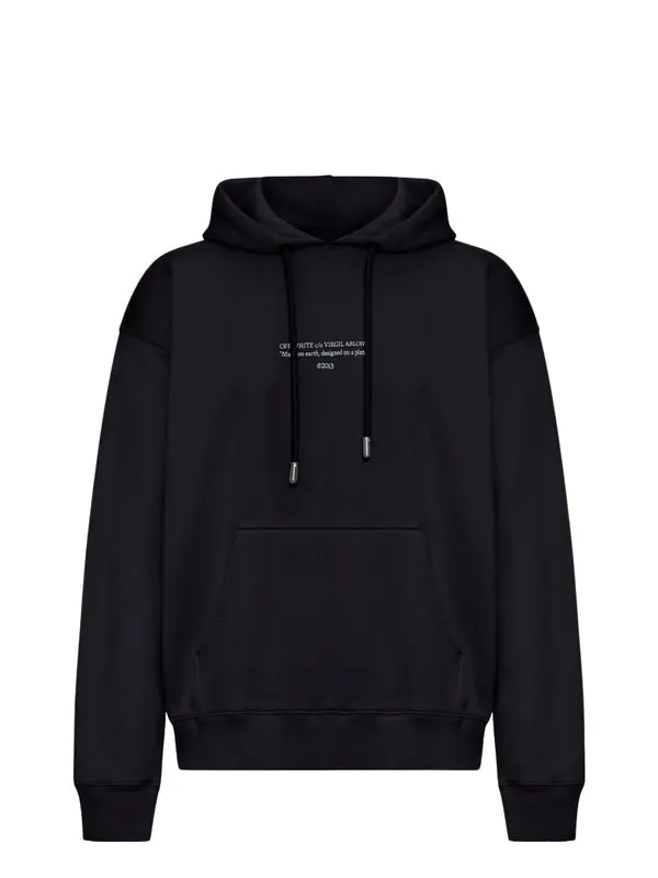 Off-White Printed Hooded Sweater - Black