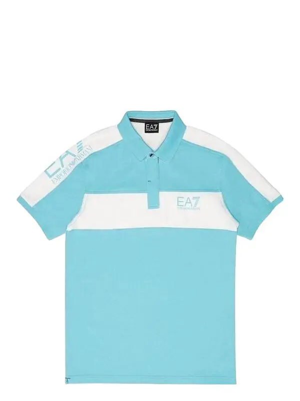 EA7 Logo Polo Shirt - Blue