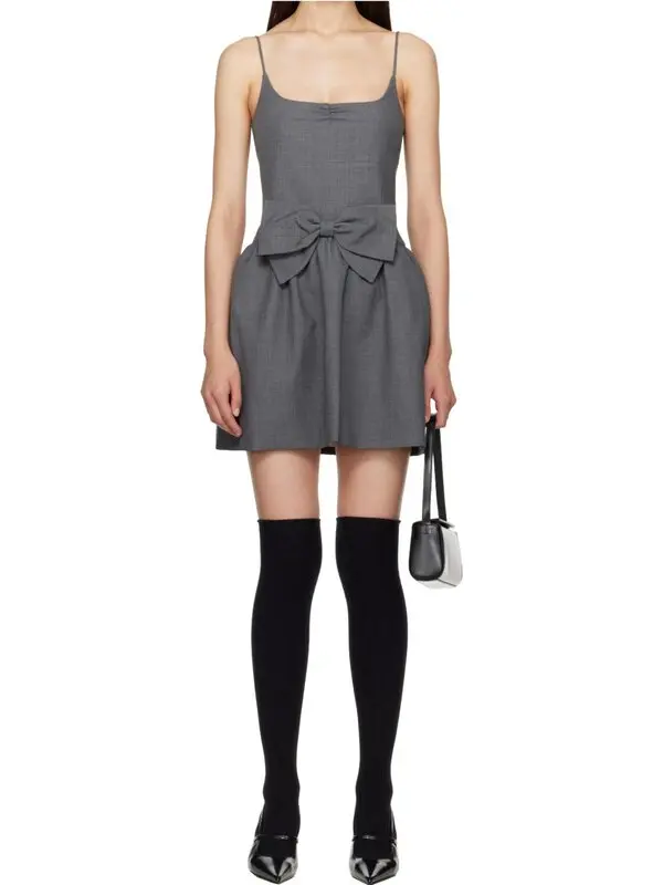 SHUSHU/TONG Sleeveless Bow Mini Dress - Black