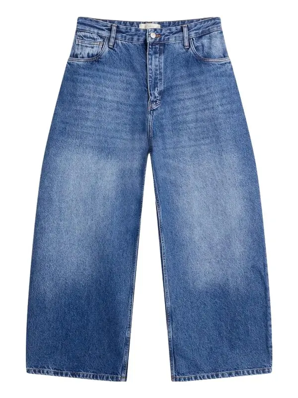 Studio Nicholson Cropped Wide-leg Jeans - Blue