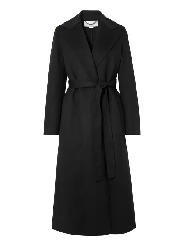 Stella McCartney Belted Wool Coat - Black
