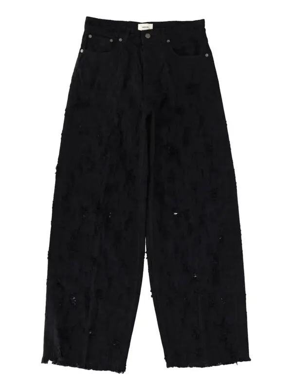 HAIKURE Bethany Bull Destroy Distressed Jeans - Black