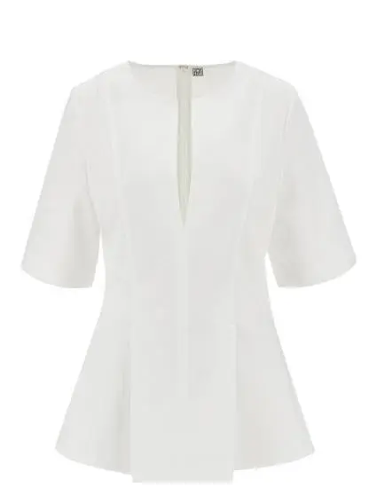 TOTEME V-neck Blouse - White