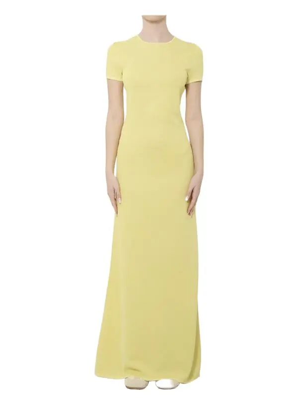 Jacquemus La Robe Maille Knitted Maxi Dress - Yellow