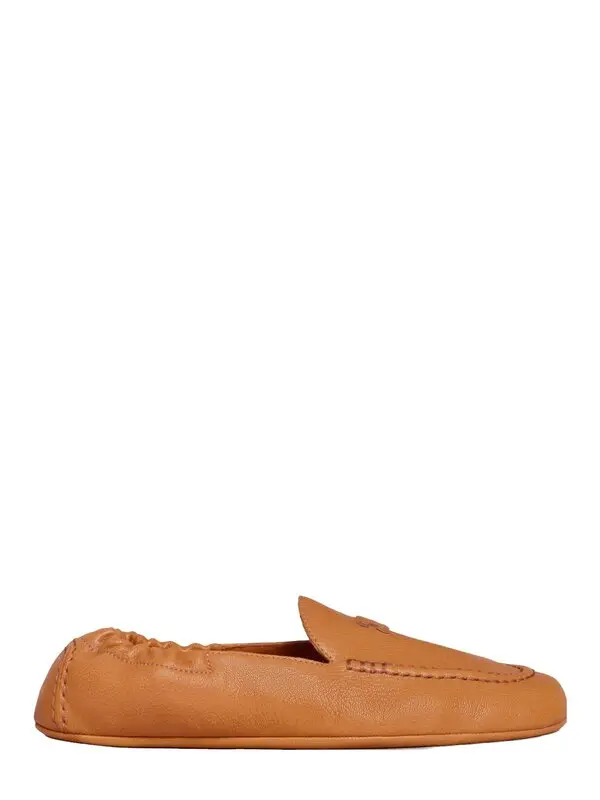 Celine Adam Loafers In Goatskin - Brown