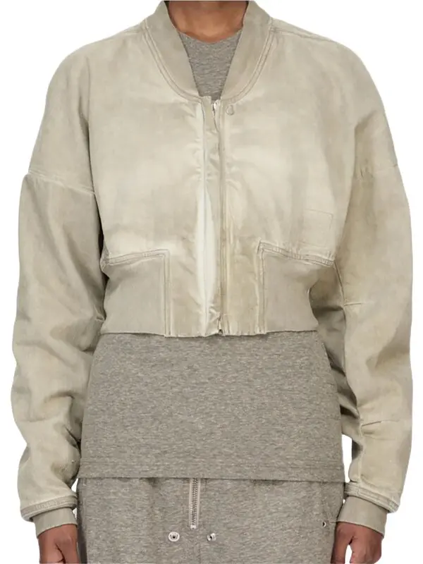 Rick Owens Flight Cropped Jacket - Sand-colored