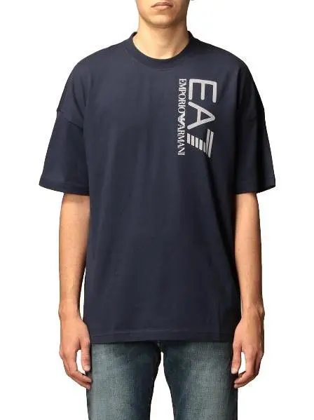 EA7 Logo Printed T-shirt - Black