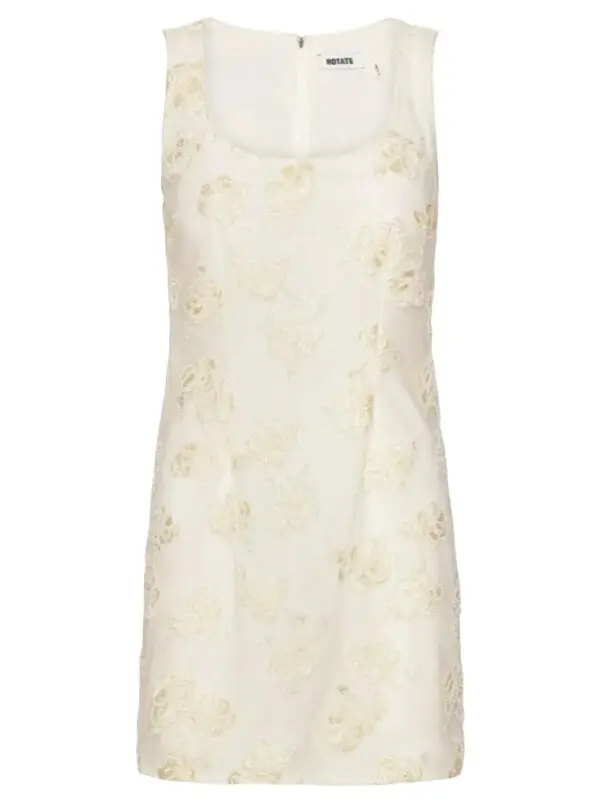 ROTATE BY BIRGER CHRISTENSEN Beaded Mini Dress - White