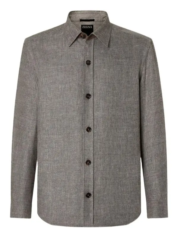 Zegna Buttoned Overshirt - Gray