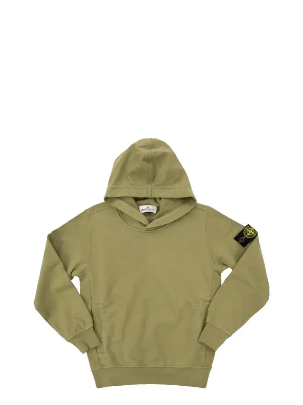 Stone Island Regular Fit Hooded Sweatshirt - Olive Green