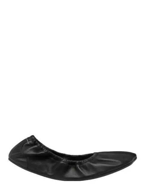 MAISON MARGIELA Nappa Glove Leather Square Toe Ballet Flats - Black