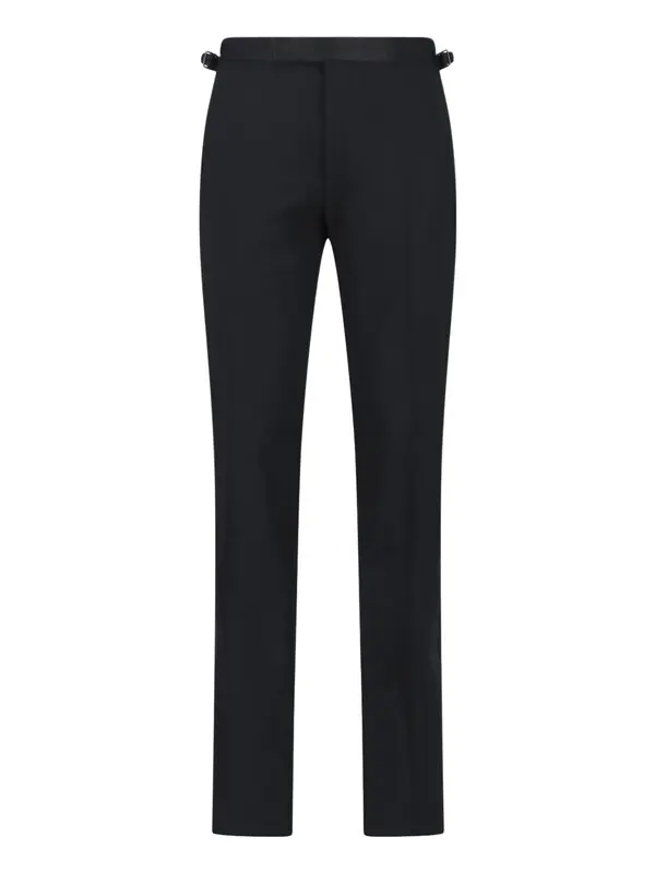 TOM FORD Tailored Straight-leg Trousers - Black