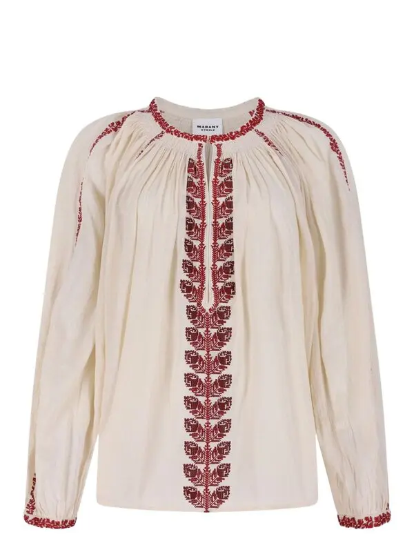 Isabel Marant Étoile Embroidered Cotton Blouse - No