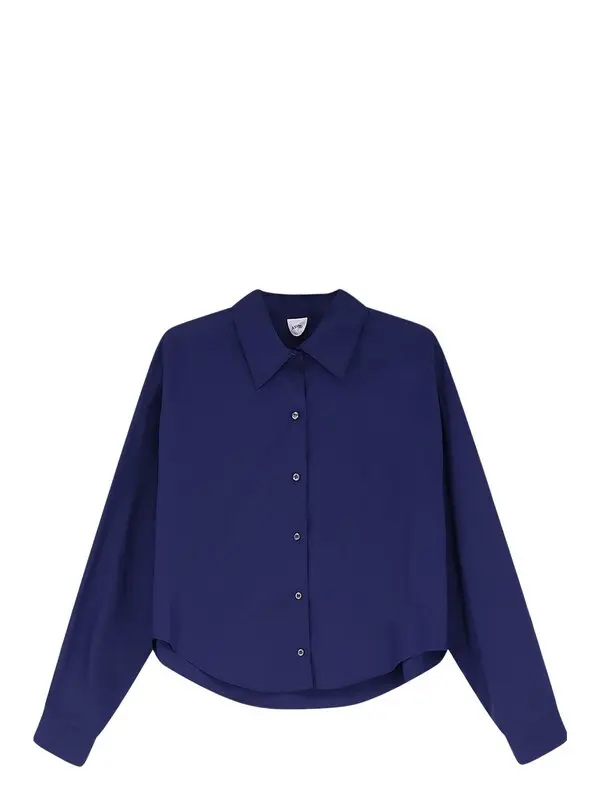 Aspesi Cropped Poplin Shirt - Blue
