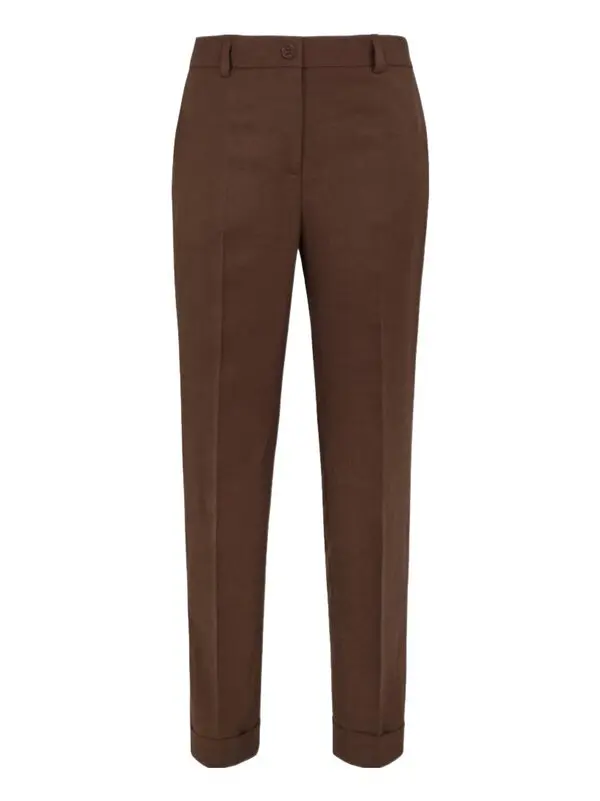 P.a.r.o.s.h Cuffed Tapered Trousers - Brown