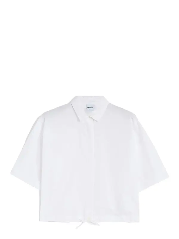 Aspesi Short Sleeve Drawstring Hem Shirt - White