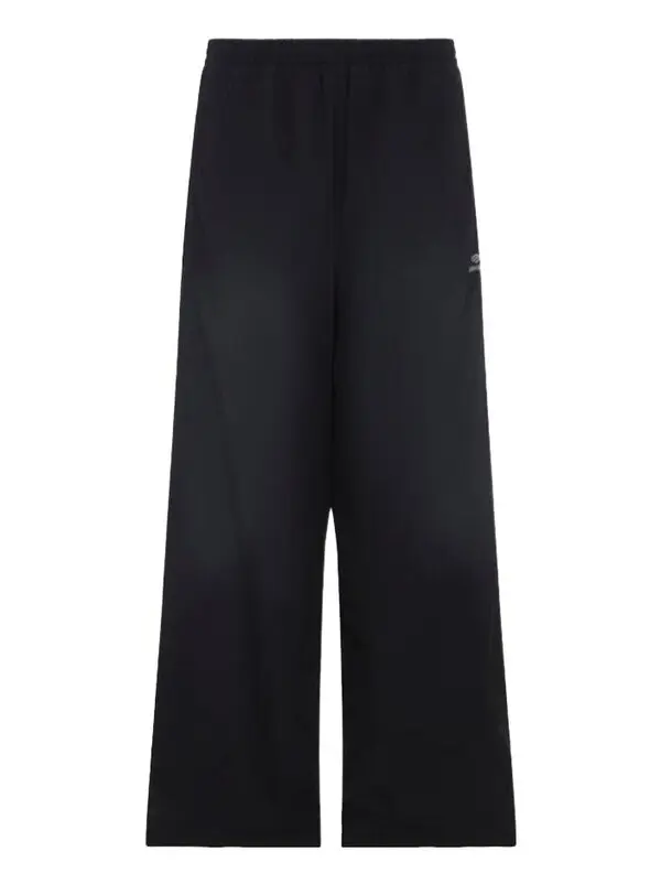 Balenciaga Logo Stripe Track Pants - Black
