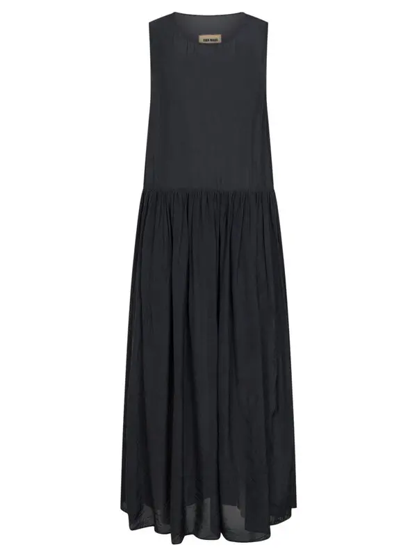 UMA WANG Sleeveless Round Neck Maxi Dress - Black