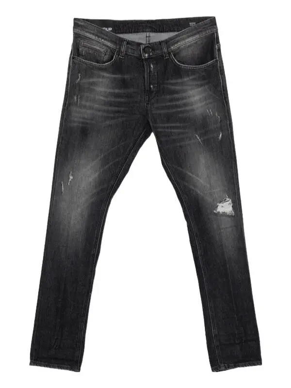 DONDUP Distressed Belt Loops Jeans - Black