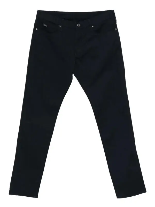 Emporio Armani Logo Plaque Trousers - Blue