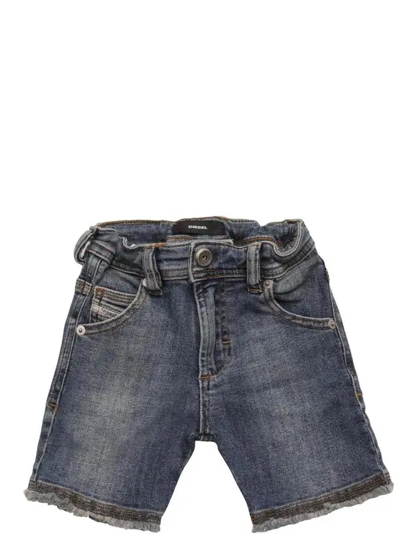 DIESEL® Frayed Denim Shorts - Black