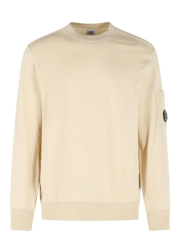 C.P. COMPANY Sea Island Lens Sweatshirt - Beige