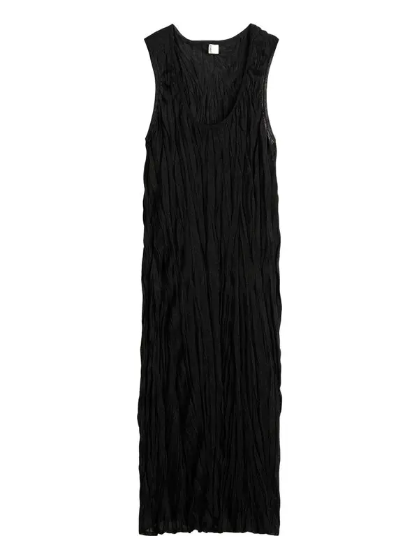 TOTEME Crinkled Tank Dress - Black