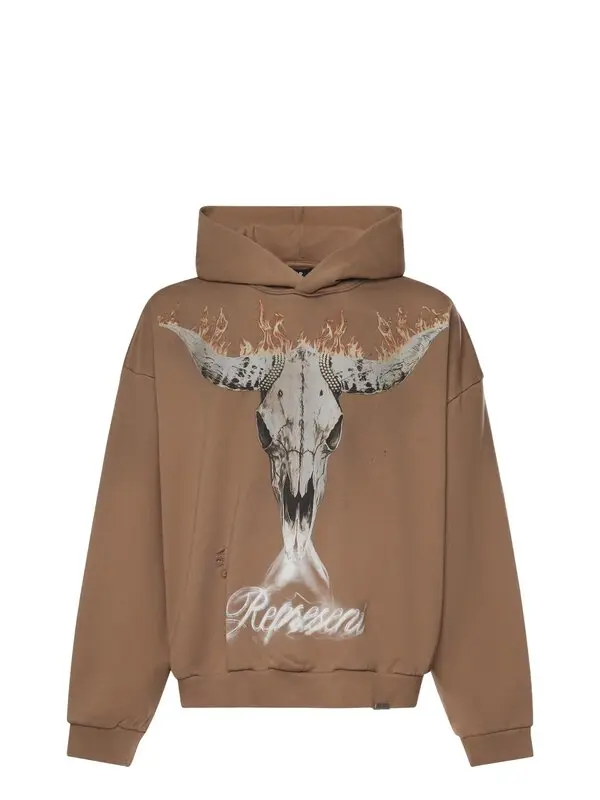 REPRESENT British Cowboys Oversized Hoodie - Brown