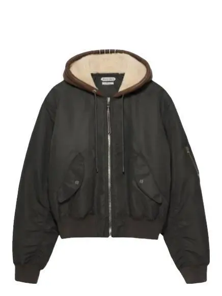 J.W.ANDERSON Jw Anderson Hooded Bomber Jacket - Deep Khaki
