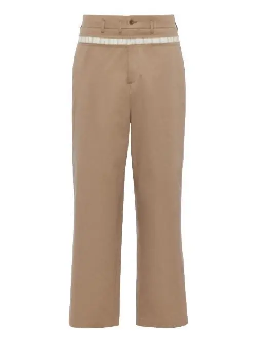 MAISON MARGIELA Waxed Cotton Wide-leg Trousers - Camel