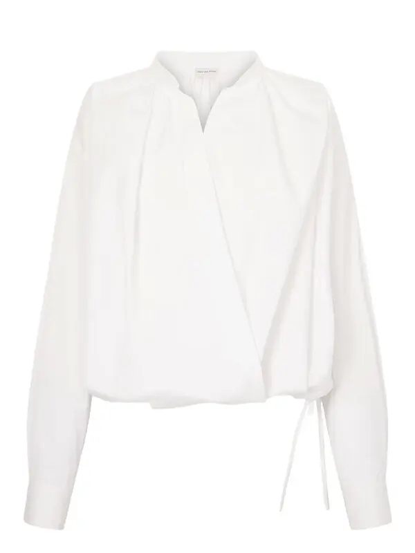Dries Van Noten Draped Wrap Top - White