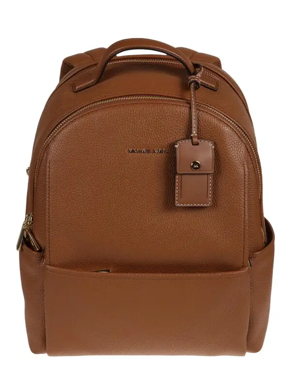 Michael Kors Medium Backpack With Top Handle - Brown