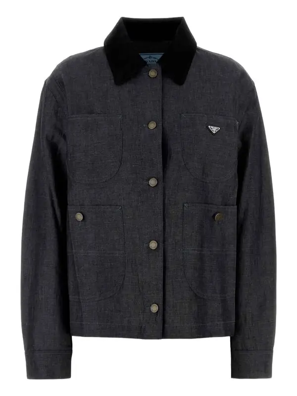 Prada Patch Pocket Jacket - Blue