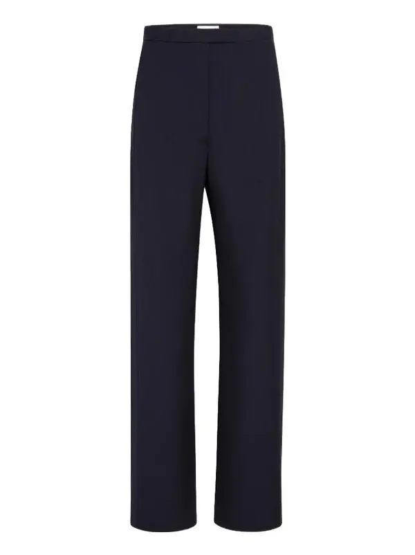 Khaite Borden High-waist Slim Pants - Deep Navy Blue