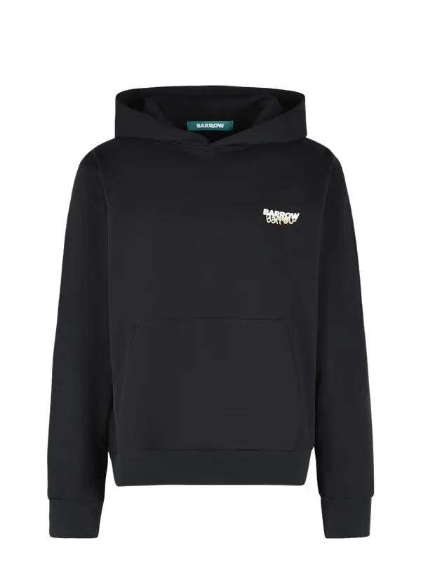 BARROW Teddy Bear Printed Hoodie - Black