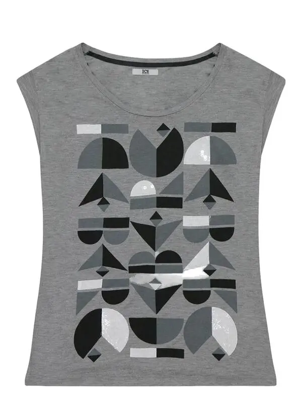 Iceberg Sleeveless Graphic T-shirt - Black