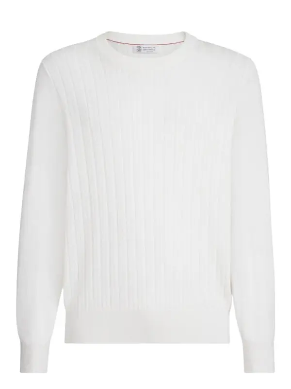 Brunello Cucinelli Rib-knit Crewneck Jumper - Panama