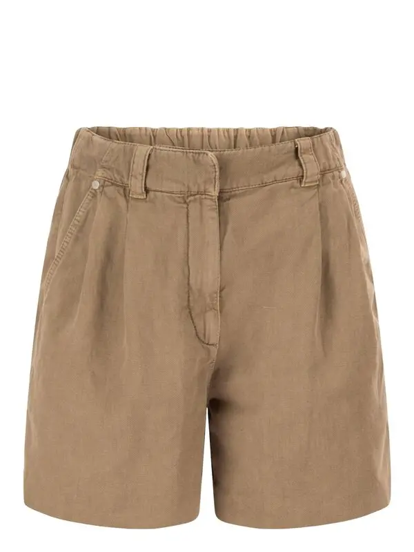 Brunello Cucinelli Monili Detailed Baggy Shorts - Brown