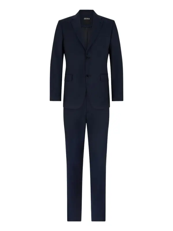 Zegna Slim Fit Wool Suit - Black