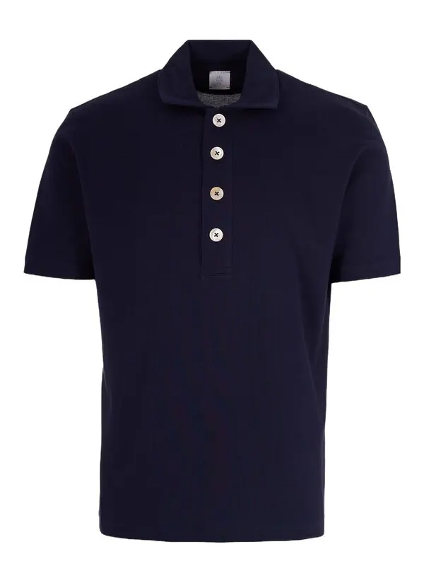 Eleventy Straight Polo Shirt - Blue