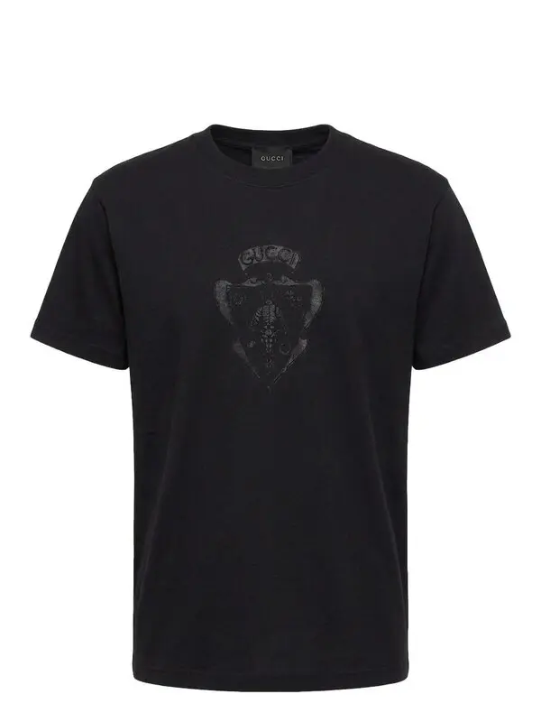 Gucci Logo Detailed Crewneck T-shirt - Black