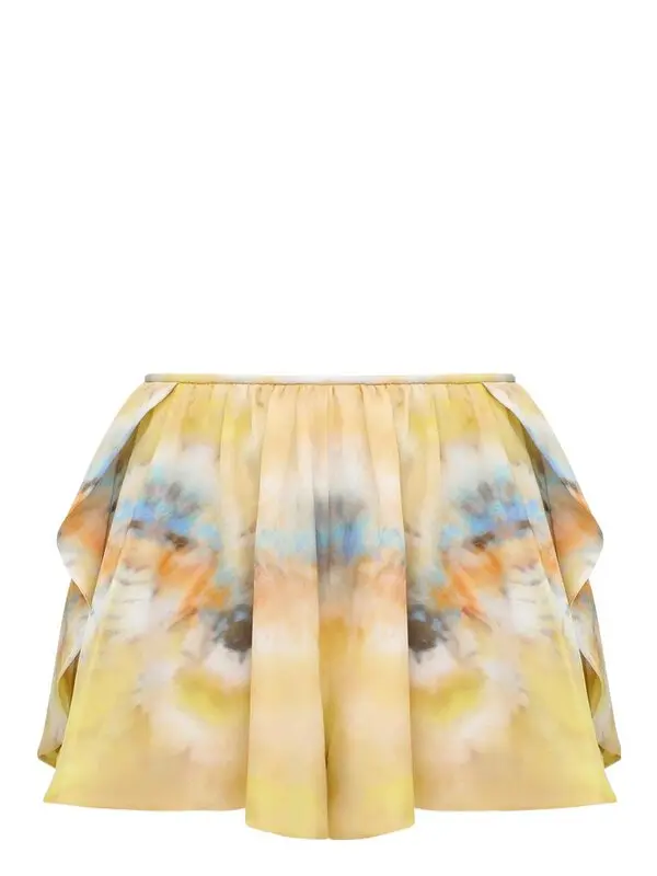 Zimmermann Alchemy Micro Shorts - Orange Tie Dyeing